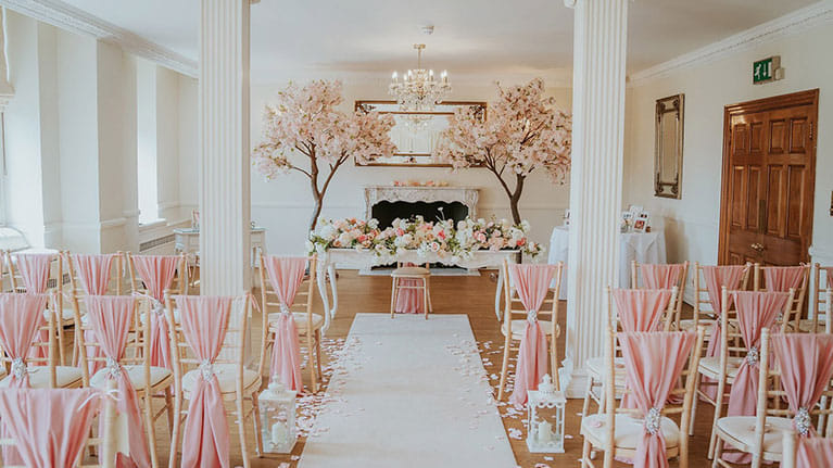Small wedding and reception in same room | Honestweddingadvice.com